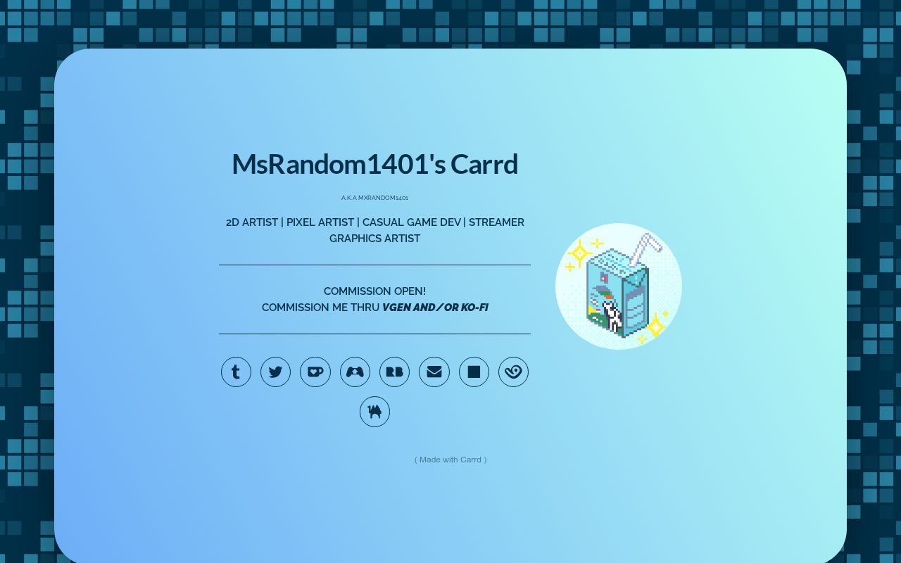 MsRandom1401's Carrd - 2D Artist